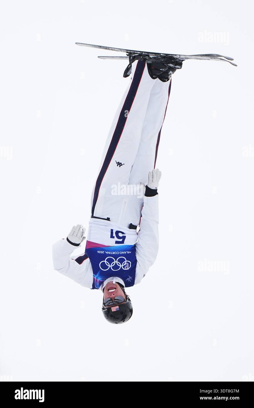 United States' Kaila Kuhn (5-1) competes during the freestyle skiing ...