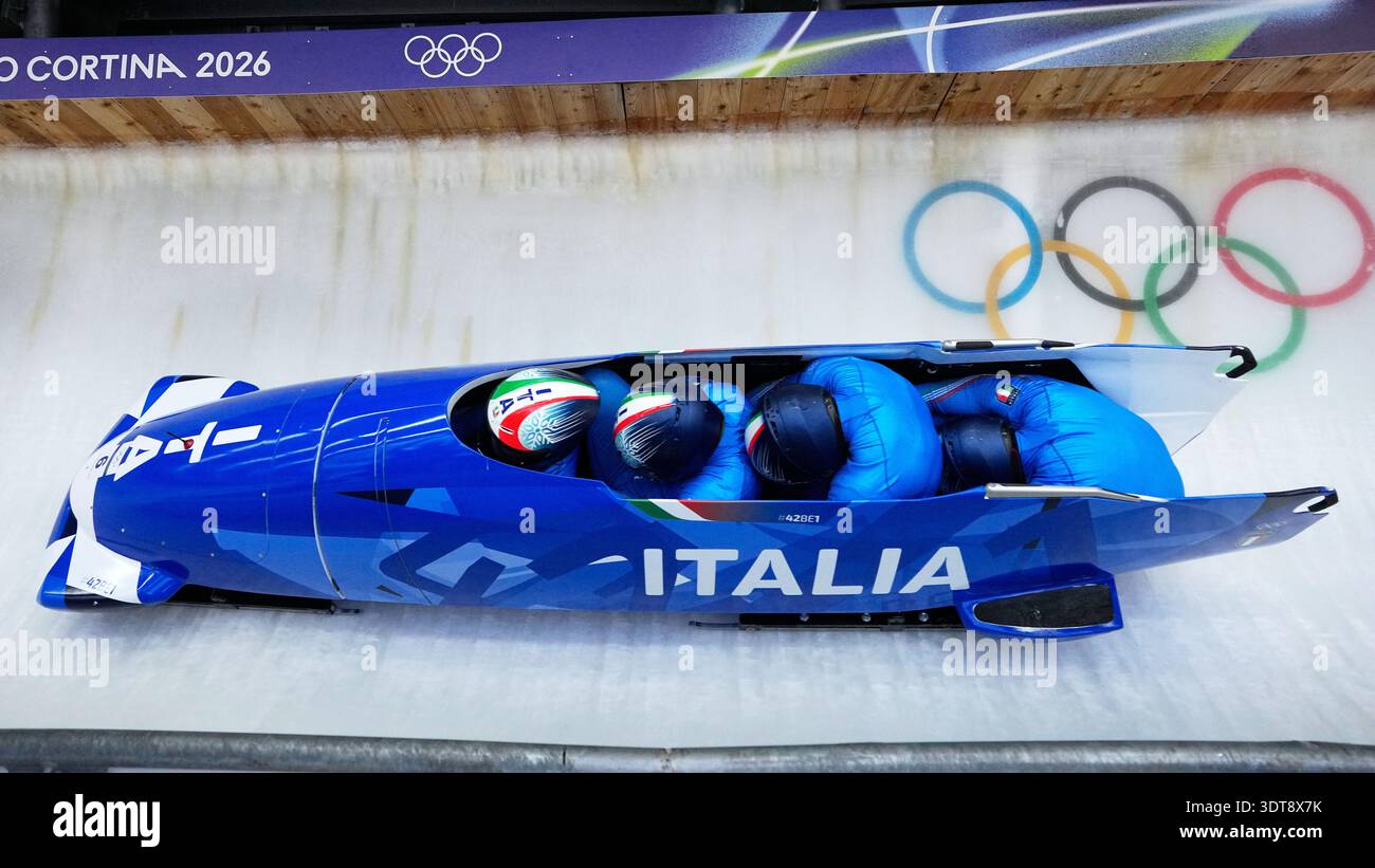 Italy's Patrick Baumgartner, left, Lorenzo Bilotti, Eric Fantazzini and ...