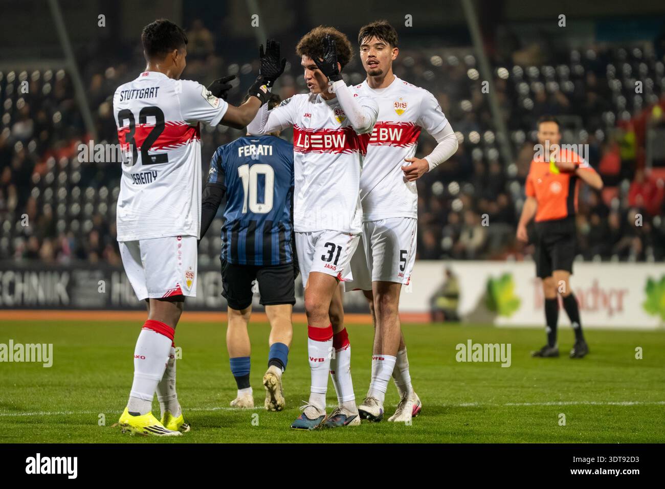 Noah Darvich (Stuttgart II, #31) celebrates with Jeremy Arevalo ...