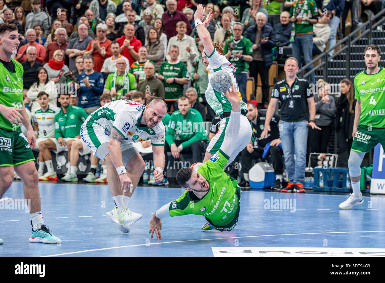 Stefan Cavor (HSG Wetzlar, 77), Dean Bombac (SC DHfK Leipzig, 67 ...