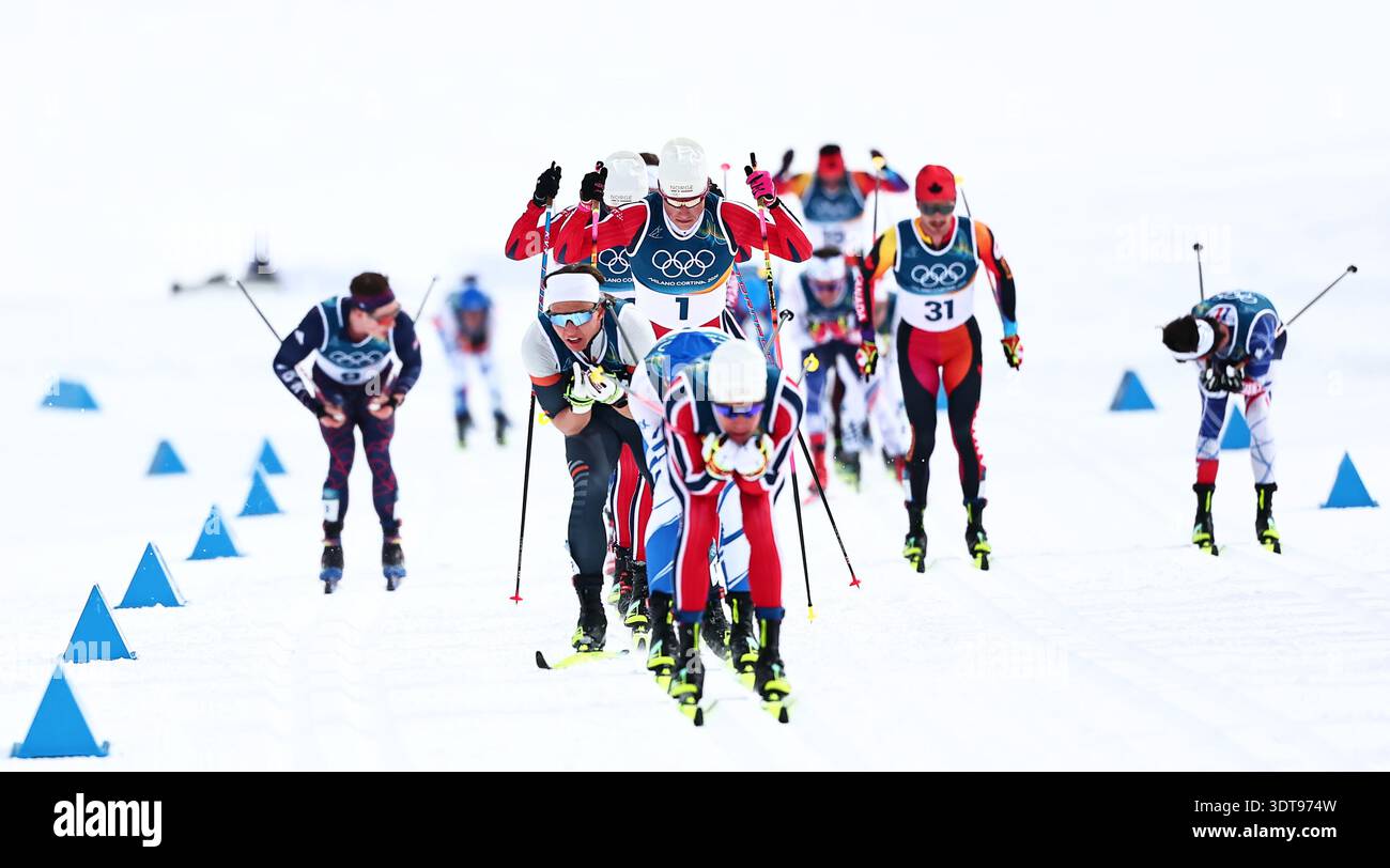 21 February 2026, Italy, Tesero: Olympia, Olympic Winter Games Milan ...