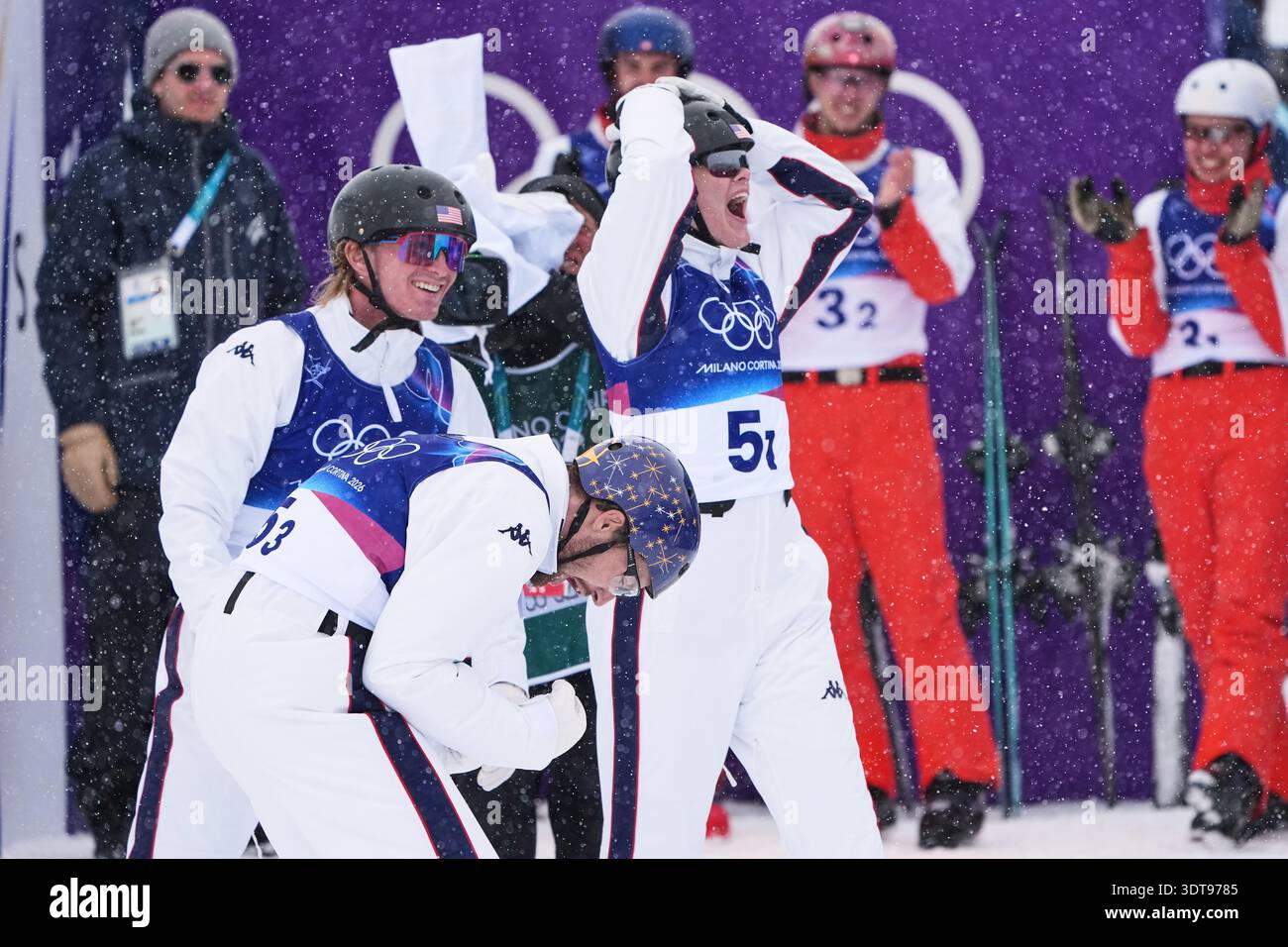 United States' Connor Curran, left, Kaila Kuhn, right, and Christopher ...