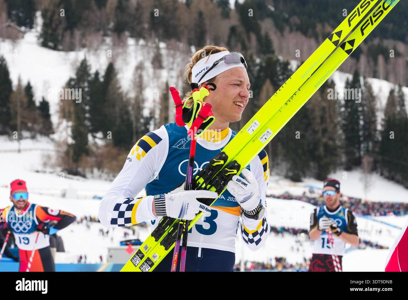 Val di Fiemme, Italy 20260221. Gustaf Berglund from Sweden finished 9th ...