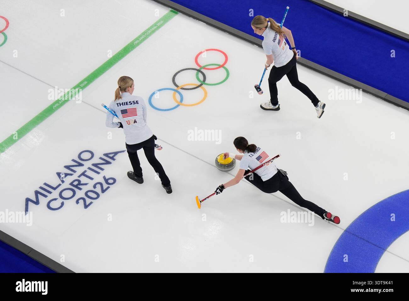 United States' Taylor Anderson-Heide, Tabitha Peterson and Cory Thiesse ...