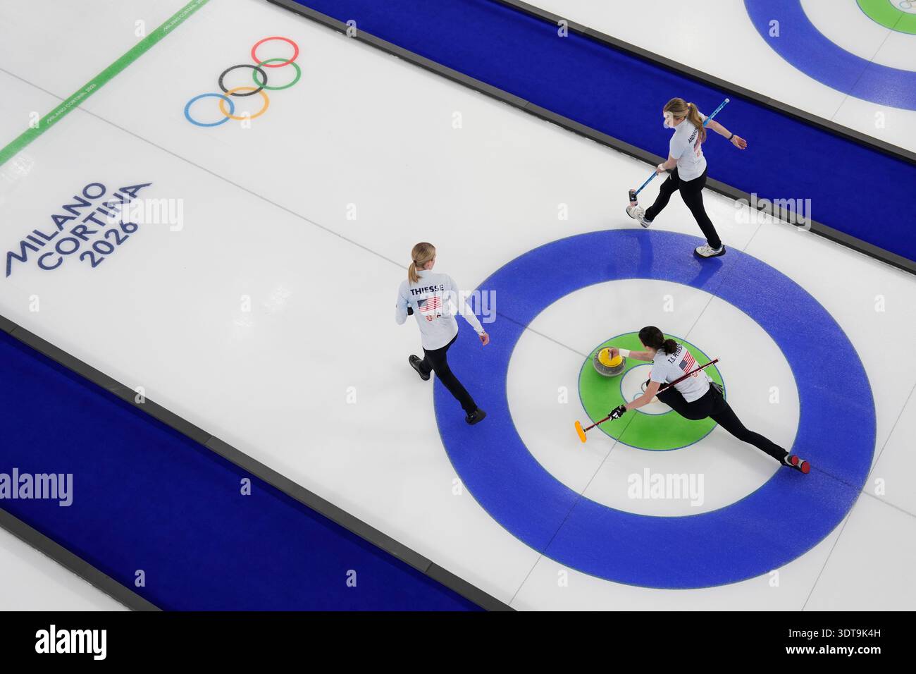 United States' Taylor Anderson-Heide, Tabitha Peterson and Cory Thiesse ...