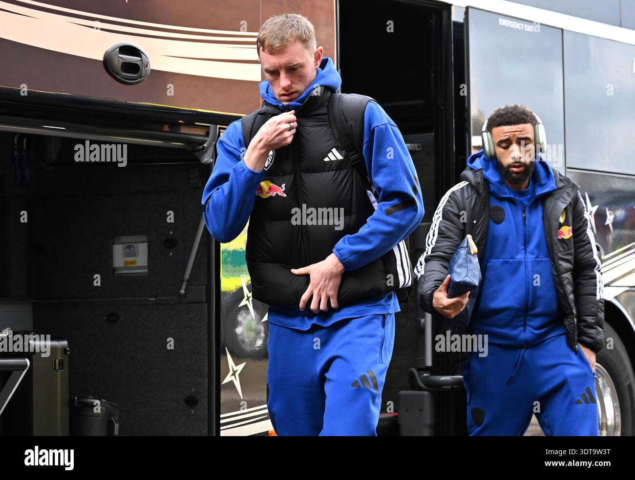 Leeds United's Sean Longstaff and Jayden Bogle ahead of the Premier ...