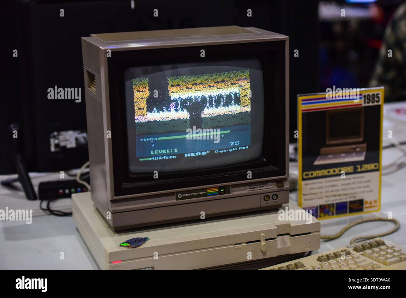 Vintage Commodore 128D, a personal computer released in 1985 by ...