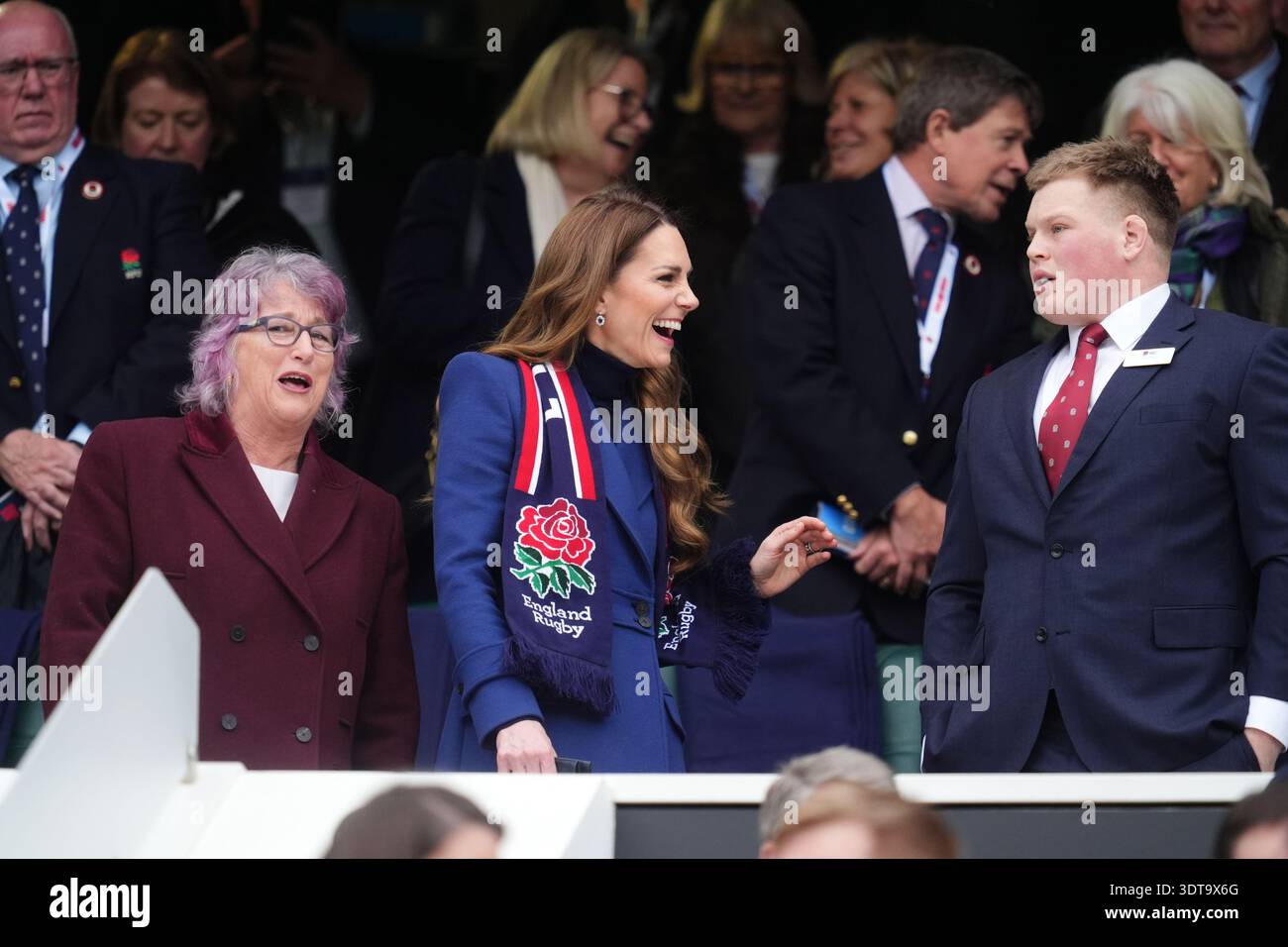 The Princess of Wales with RFU President Deborah Griffin and injured ...