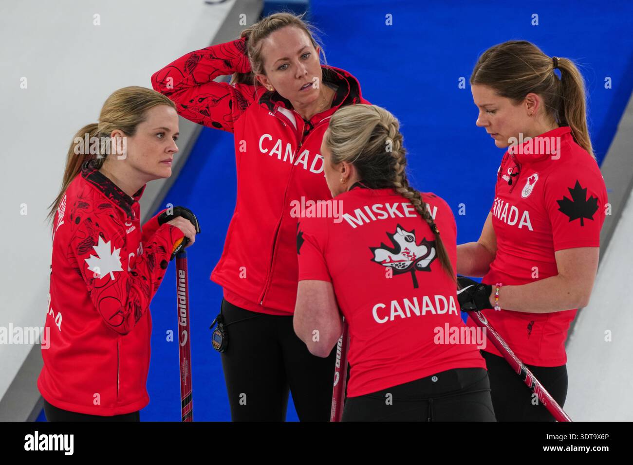 Canada's Rachel Homan, Tracy Fleury, Sarah Wilkes, Emma Miskew during a ...