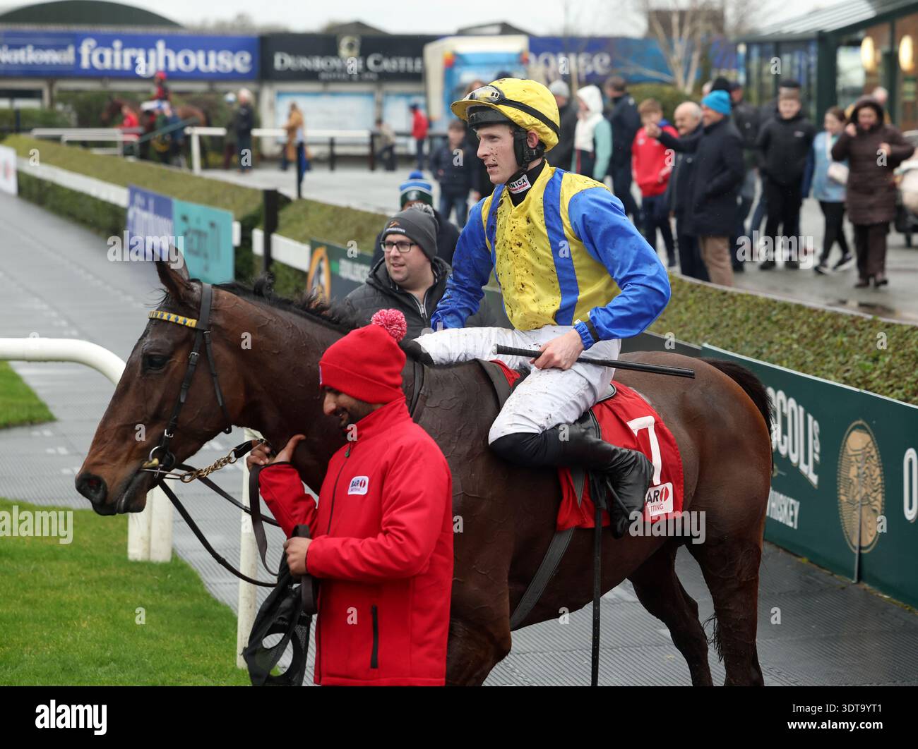 One Big Boum ridden by Niall Moore in the parade ring after winning the ...