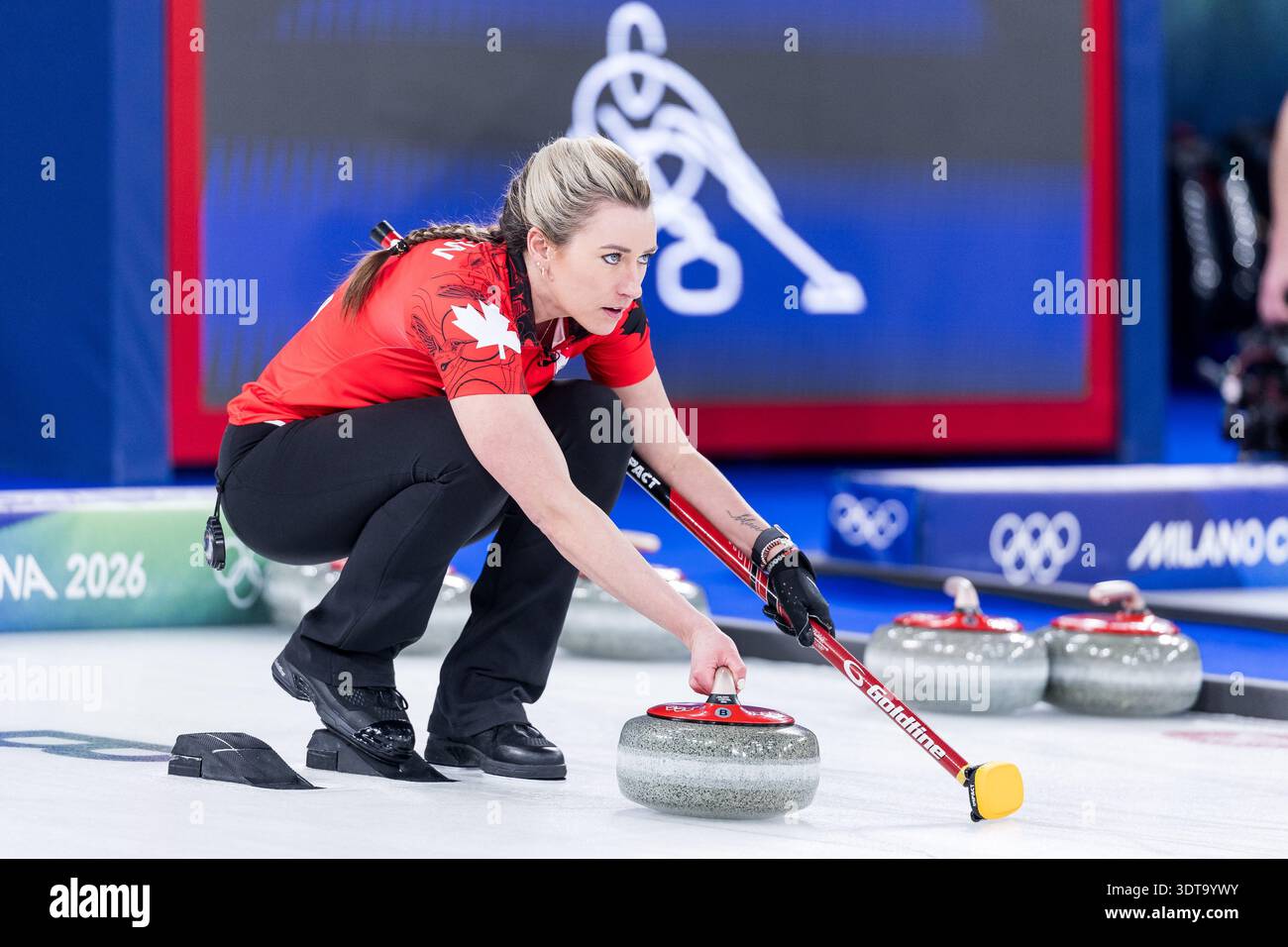 CORTINA, ITALY - FEBRUARY 20: Emma Miskew (Canada) during the Curling ...
