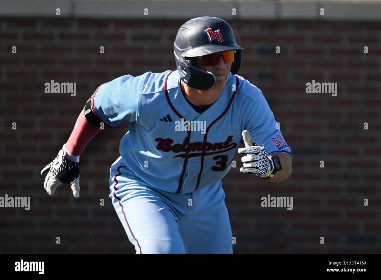 Belmont catcher Michael Sprockett (34) plays Central Michigan in an ...
