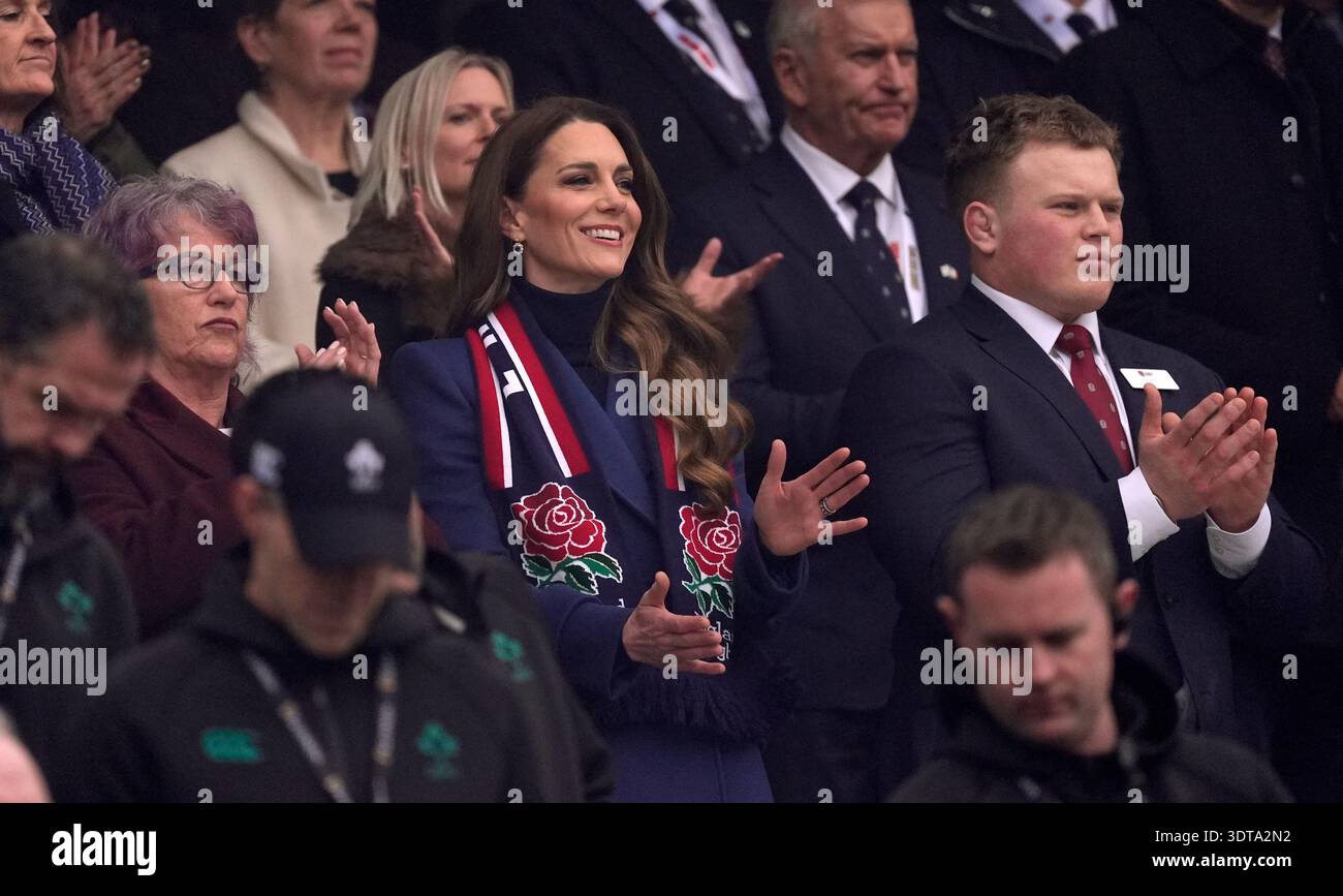 The Princess of Wales with RFU President Deborah Griffin and injured ...