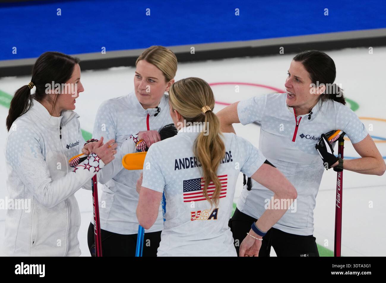 United States' Tabitha Peterson, Cory Thiesse, Taylor Anderson-Heide ...