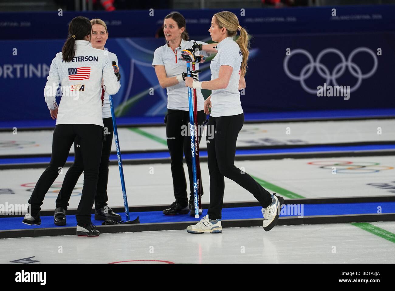 United States' Tabitha Peterson, Cory Thiesse, Taylor Anderson-Heide ...
