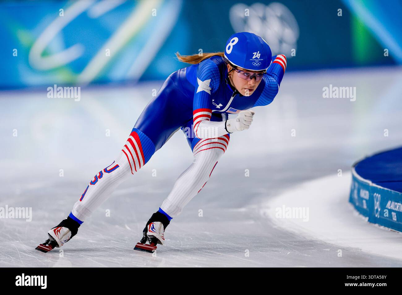 Greta Myers of United States of America competing on the Speed Skating ...