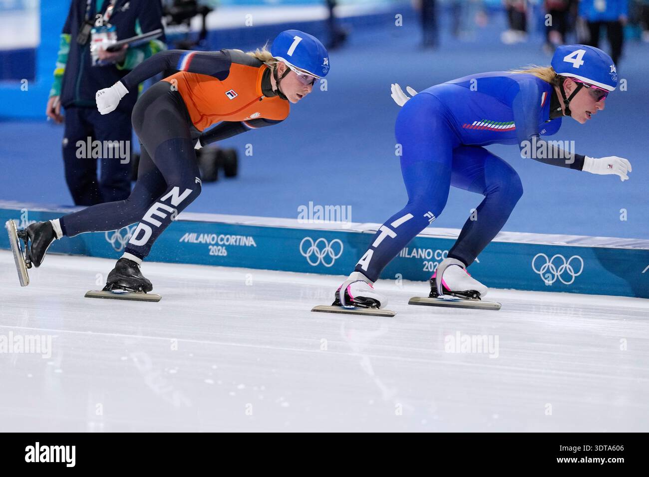 Francesca Lollobrigida of Italy is followed by Marijke Groenewoud of ...