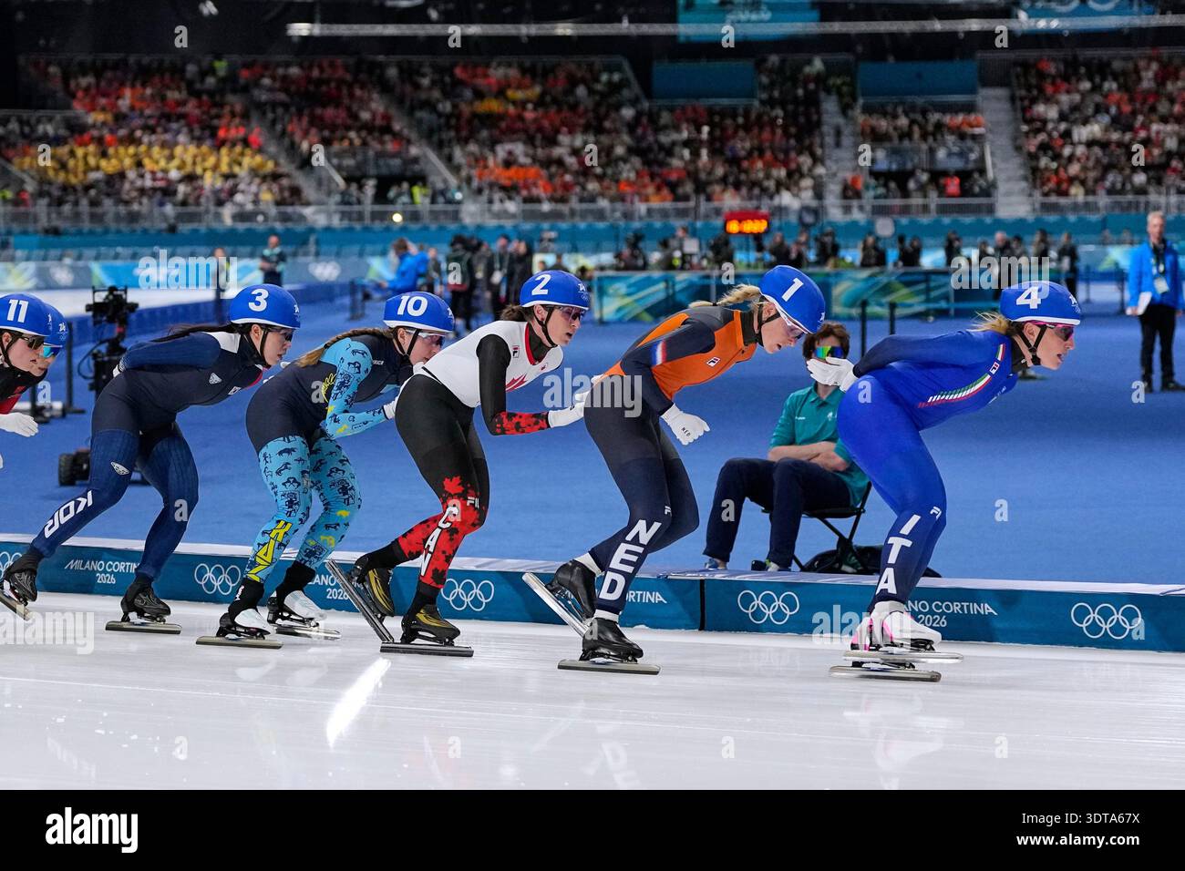 Francesca Lollobrigida of Italy is followed by Marijke Groenewoud of ...