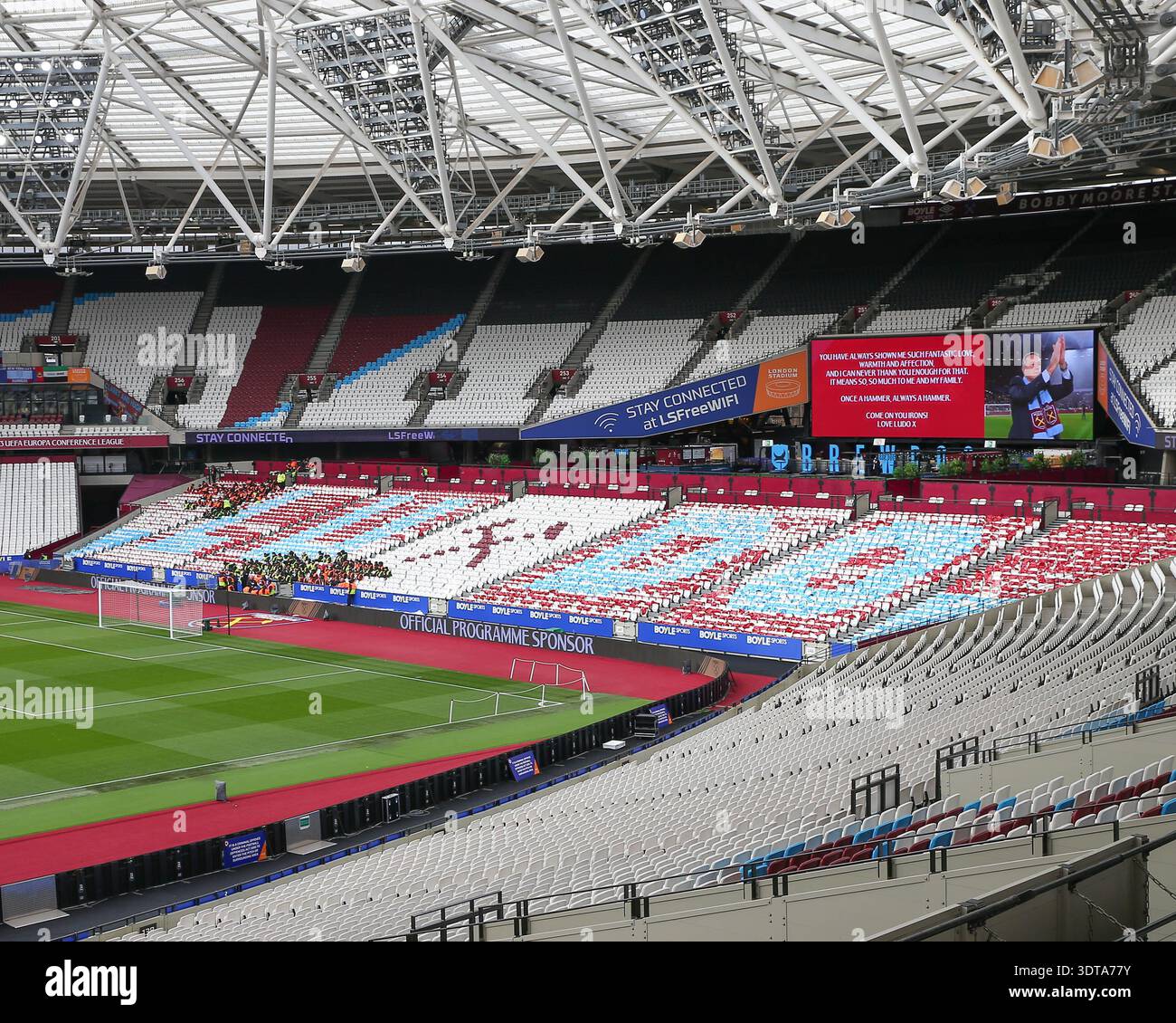 London, England, February 21 2026: Tifo display honouring former West ...