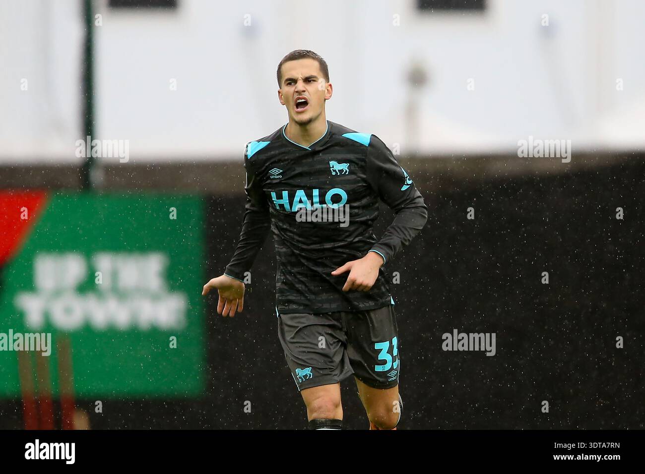Anis Mehmeti of Ipswich Town celebrates after scoring his team's 1st ...