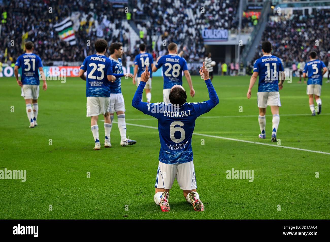 Maxence Caqueret of Como 1907 celebrates after scoring a goal during ...