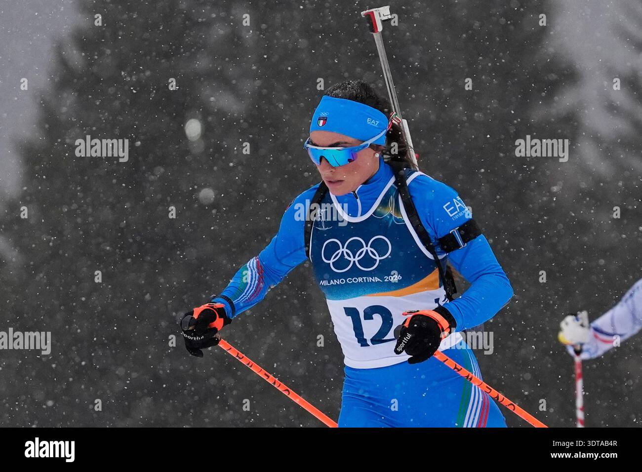 Dorothea Wierer, of Italy, competes in the women's 12.5-kilometer mass ...