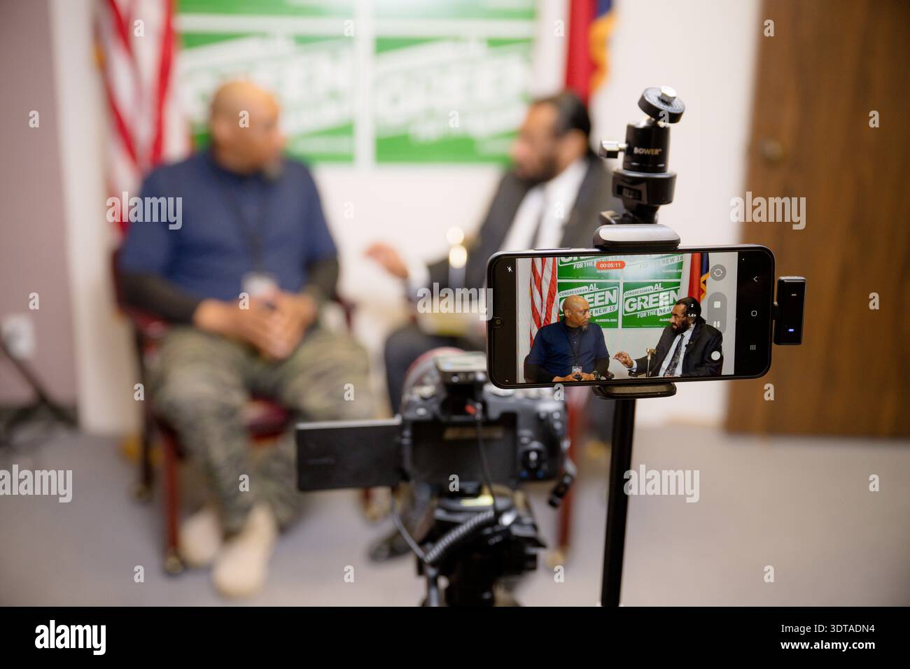 VEDA World News host Michael Thervil and Congressman Al Green speak ...