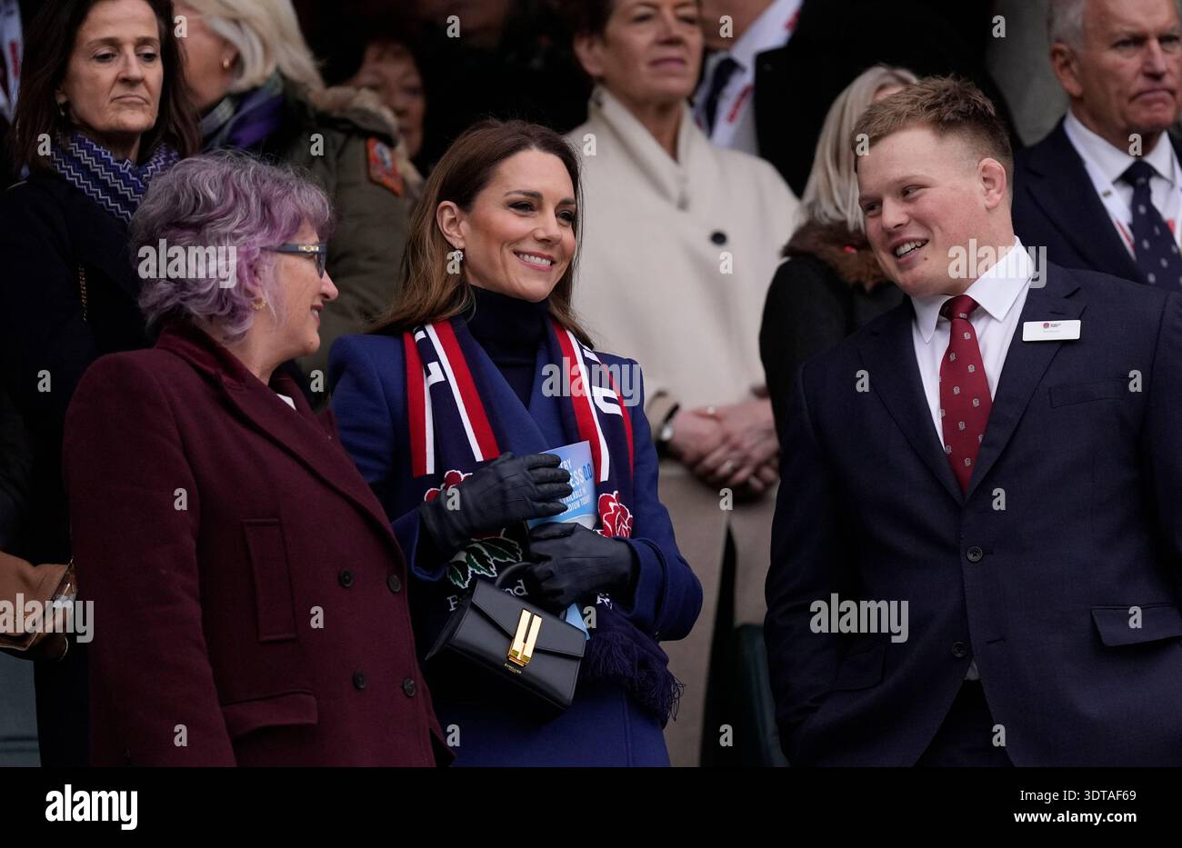 The Princess of Wales with RFU President Deborah Griffin and injured ...