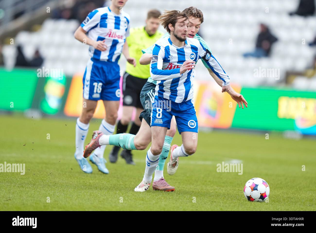 Rasmus Falk from OB during the Superliga match between OB and FC ...
