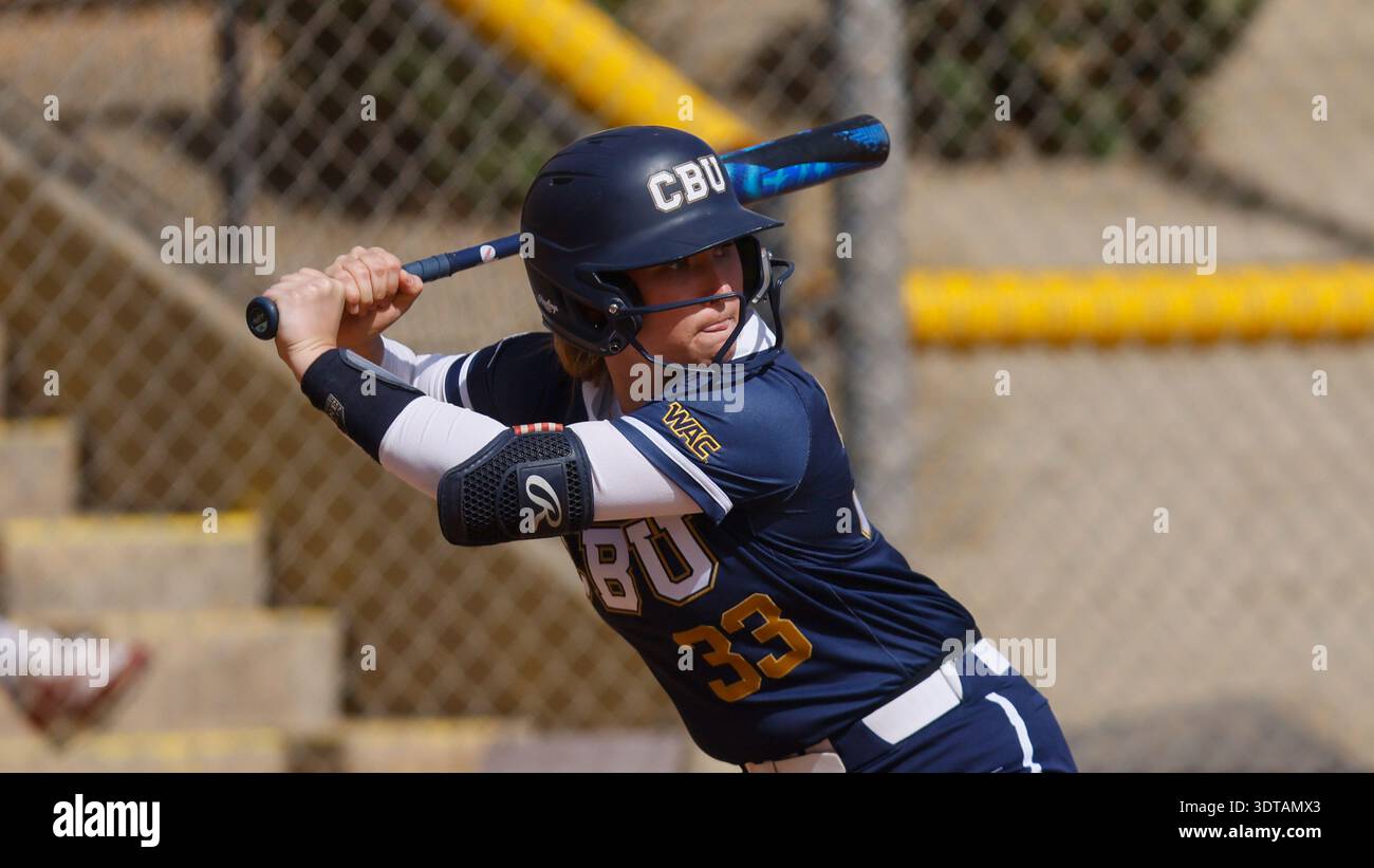 California Baptist catcher Brooklyn Bassett (33) during an NCAA ...
