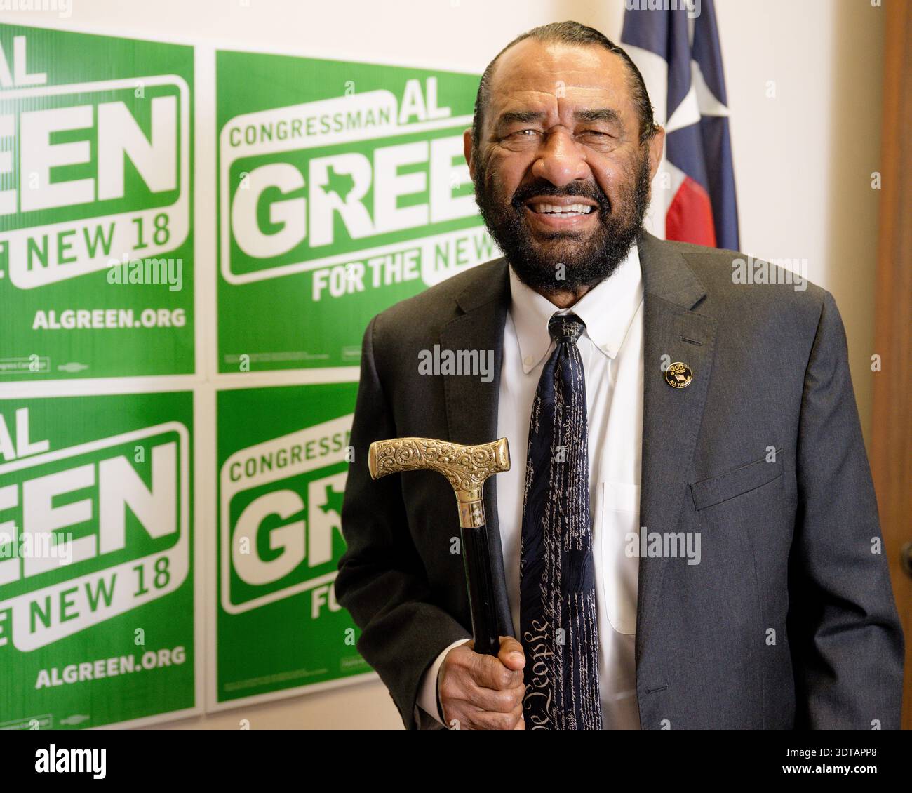 Congressman Al Green pose during an interview session at Al Green’s ...
