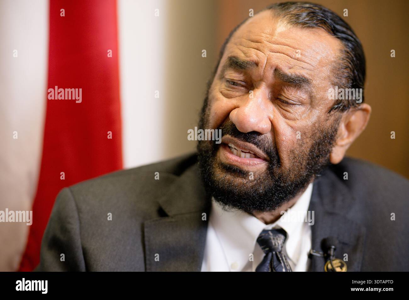 Congressman Al Green speaks during an interview with VEDA World News at ...