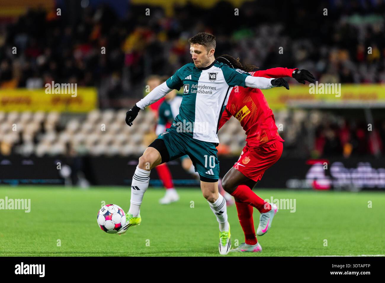 Farum, Denmark. 20th Feb, 2026. Mikkel Duelund (10) of Vejle BK seen ...
