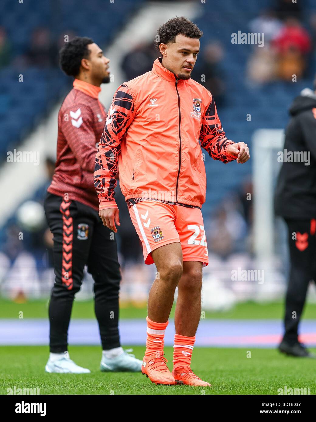 22, Joel Latibeaudiere of Coventry City at warm up during the Sky Bet ...