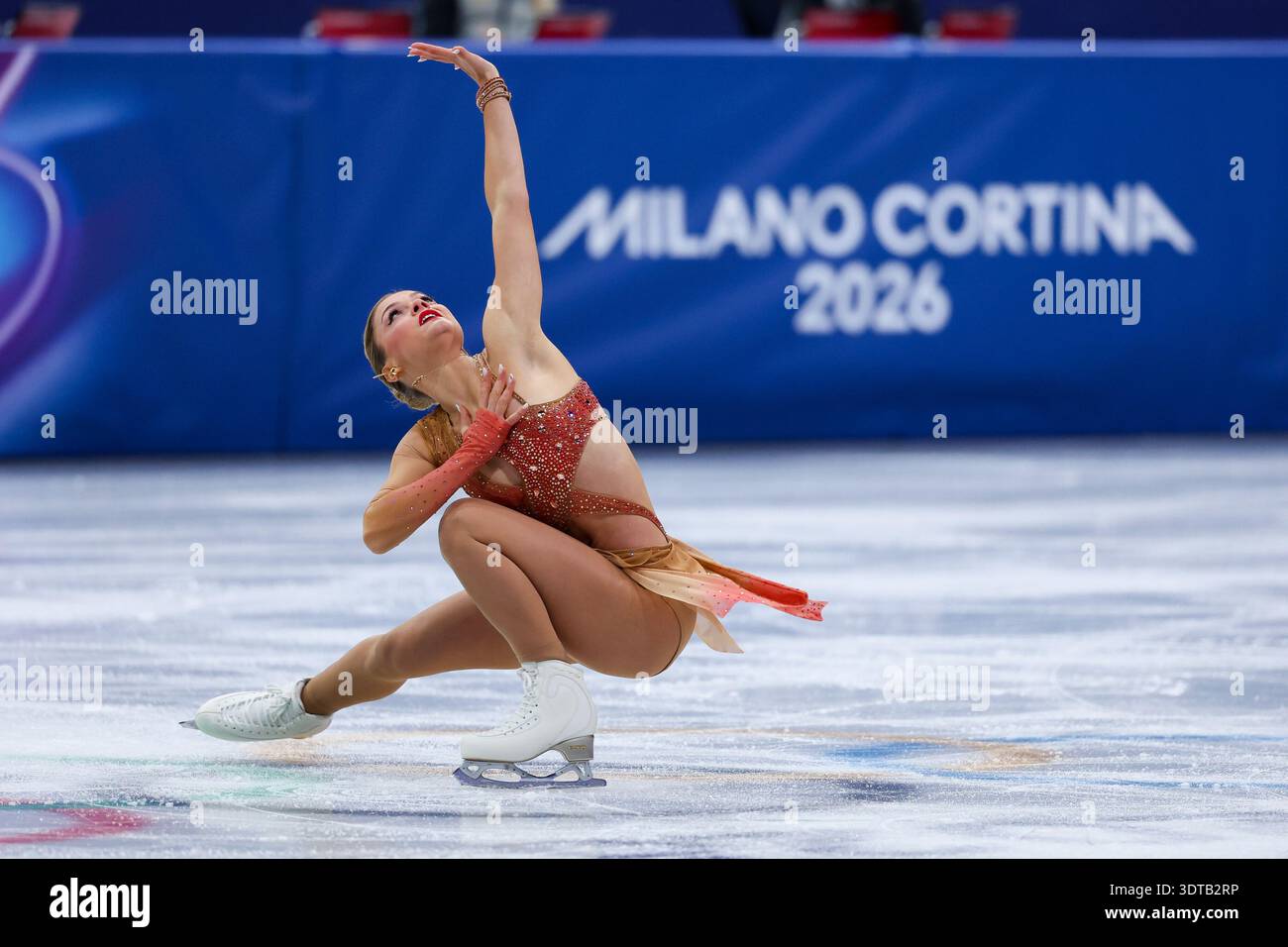 Loena Hendrickx of Belgium competes during the Figure Skating Women ...
