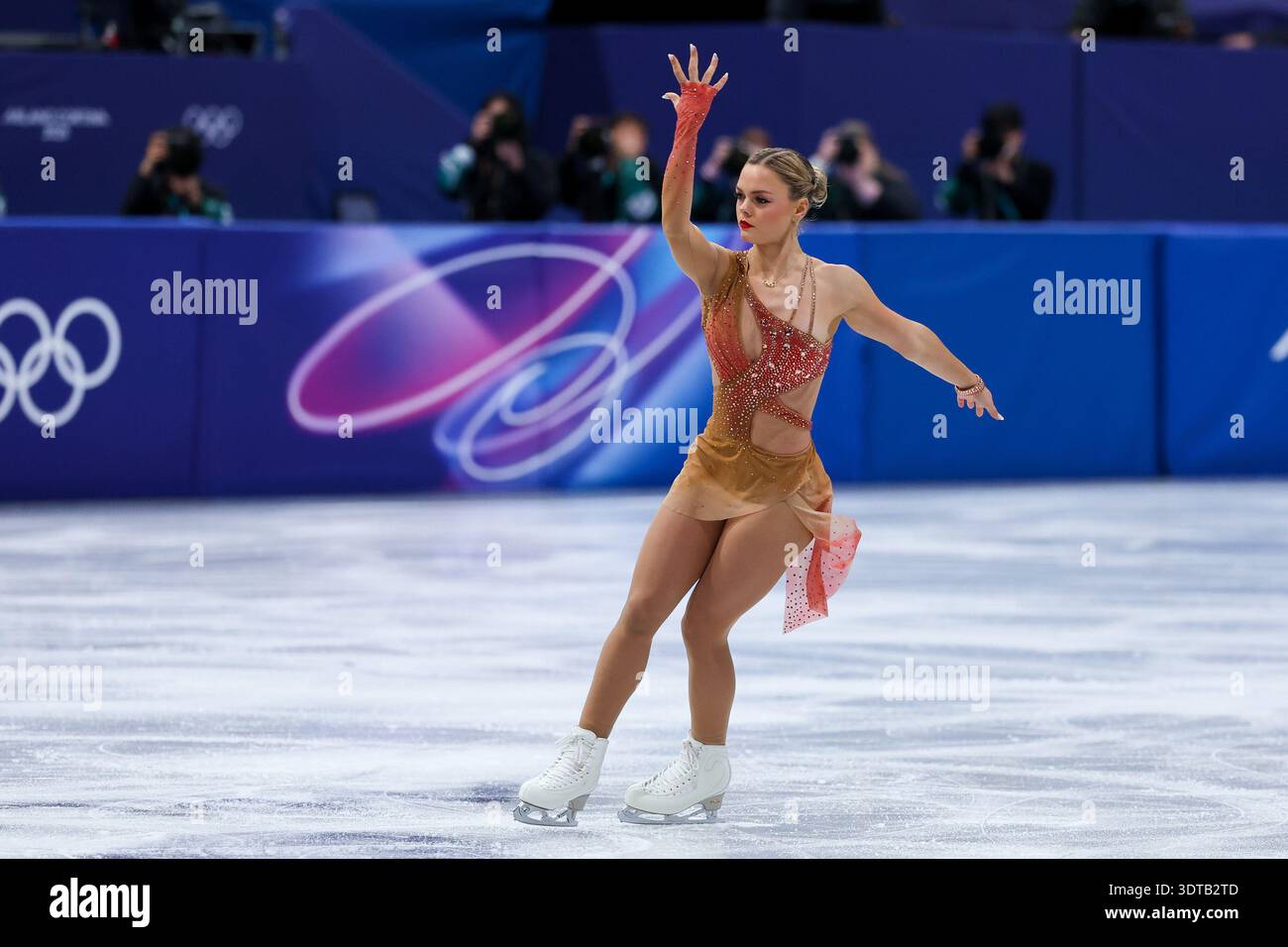Loena Hendrickx of Belgium competes during the Figure Skating Women ...