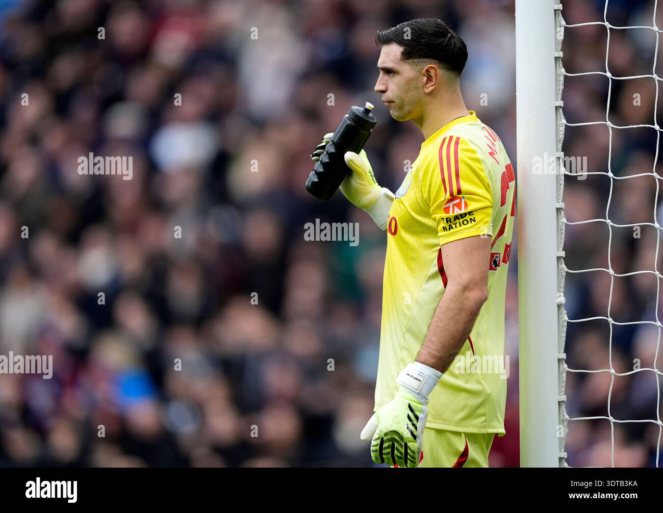 Aston Villa goalkeeper Emiliano Martinez during the Premier League ...