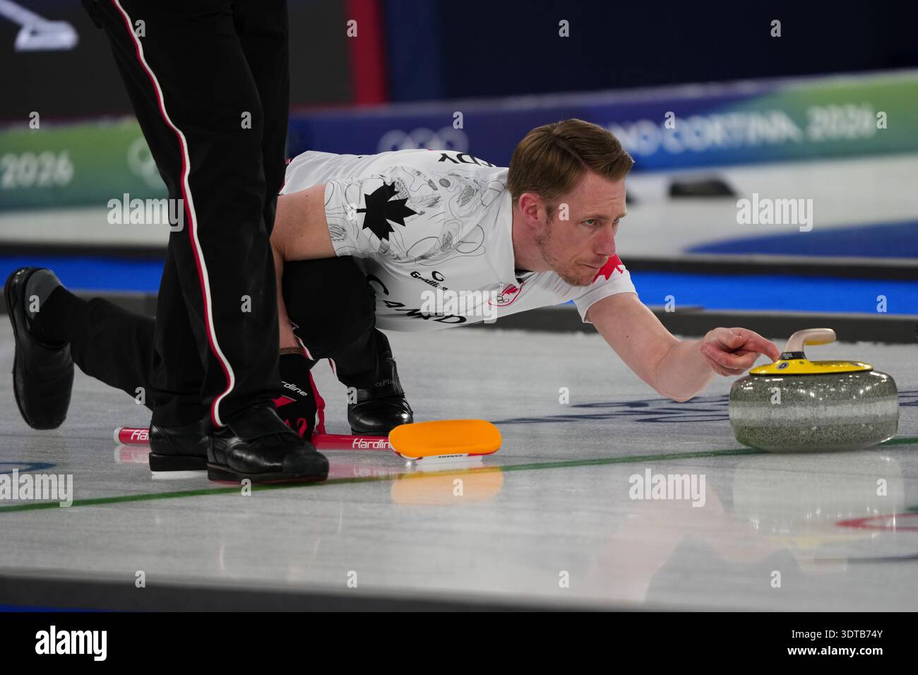 Canada's Marc Kennedy competes during a men's curling gold medal match ...