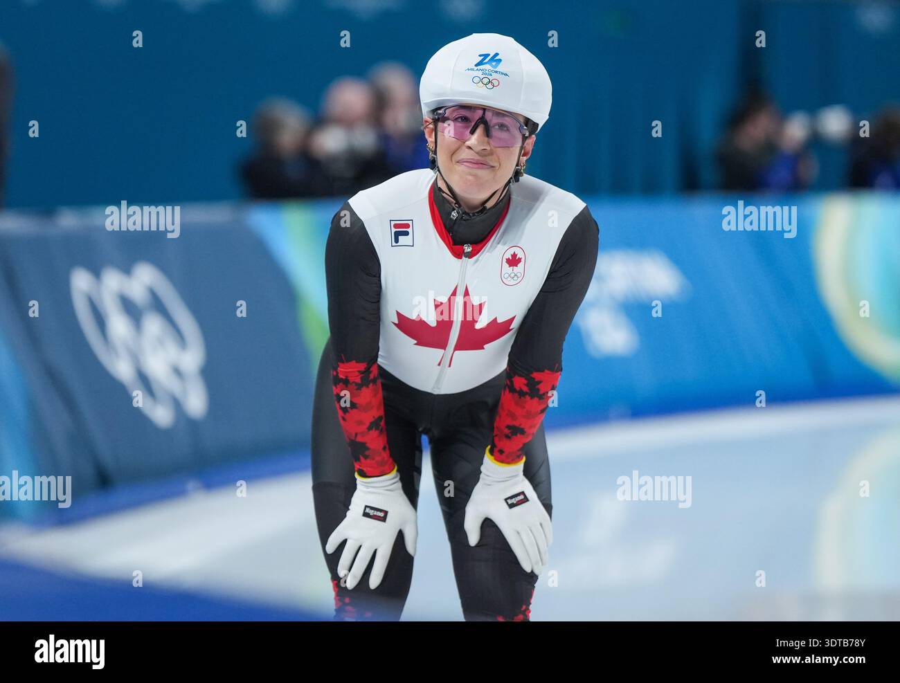 Canada's Valerie Maltais reacts after finishing fifth during the women ...