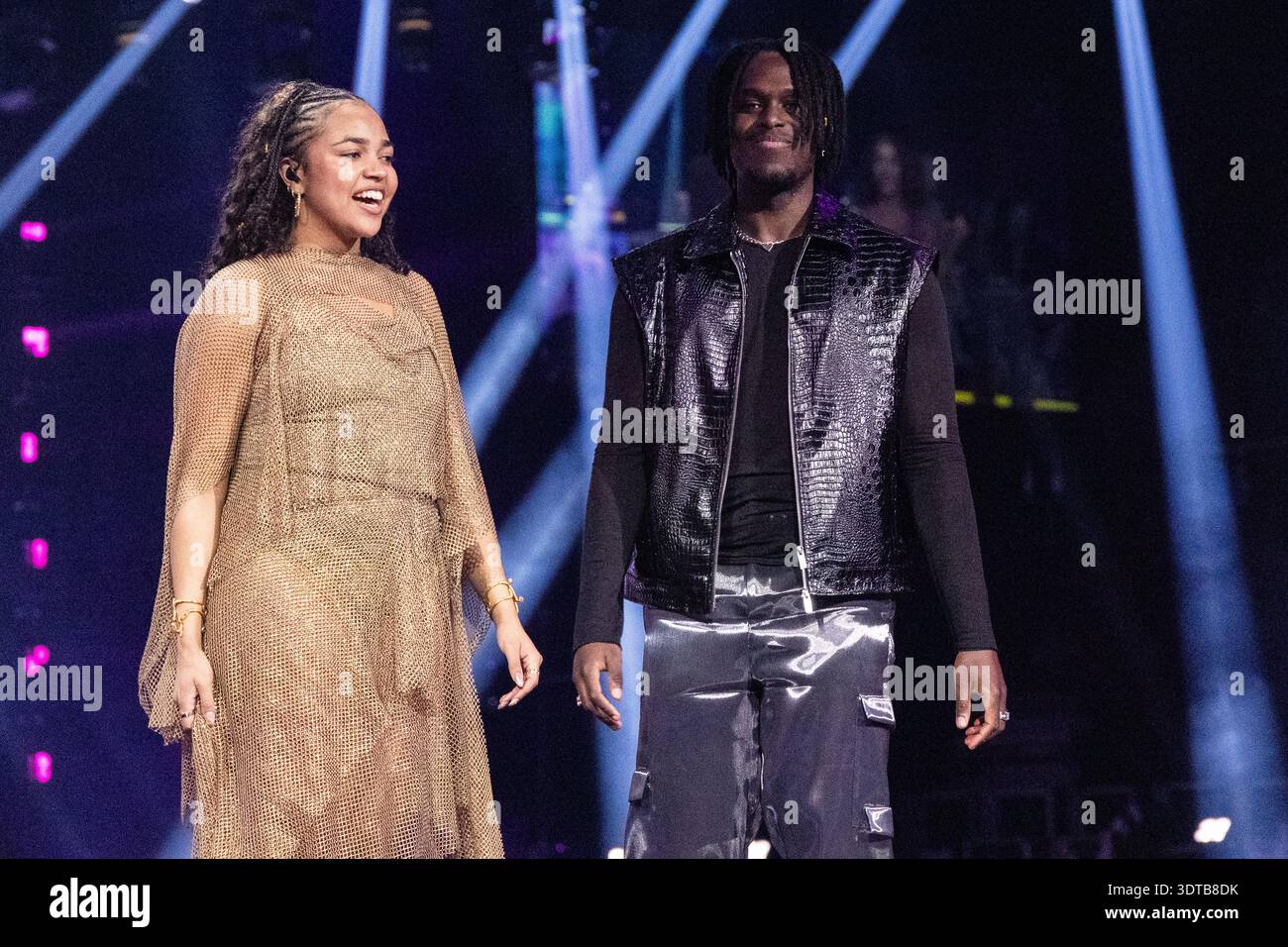 Cimberly and Felix Manu appear during a dress rehearsal of Heat 4 of ...