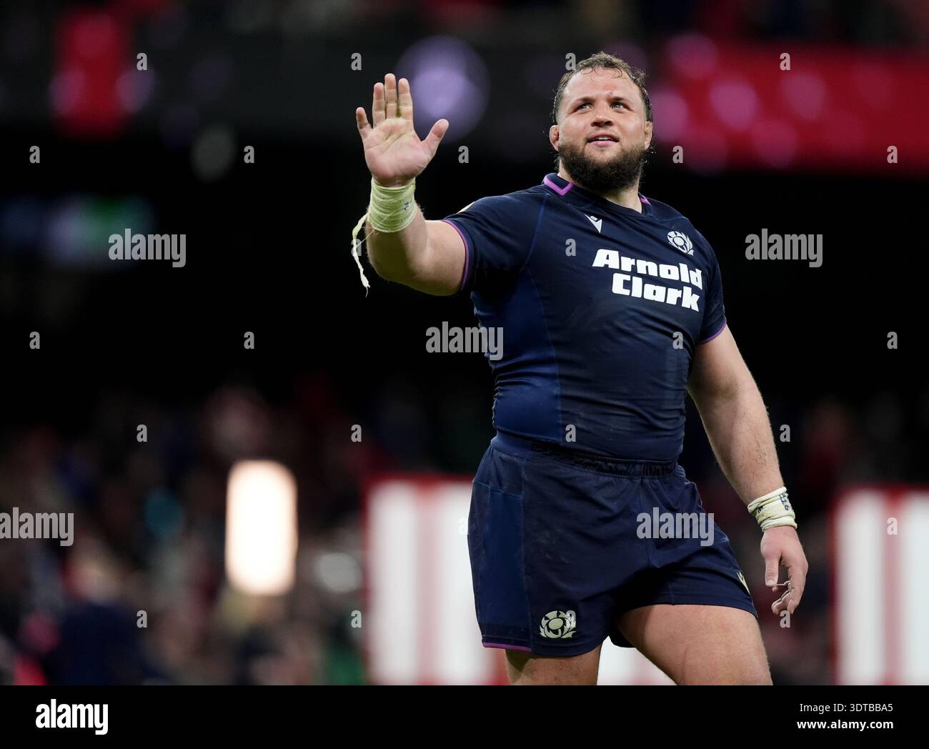Scotland's Pierre Schoeman celebrates after the Guinness Men's Six ...