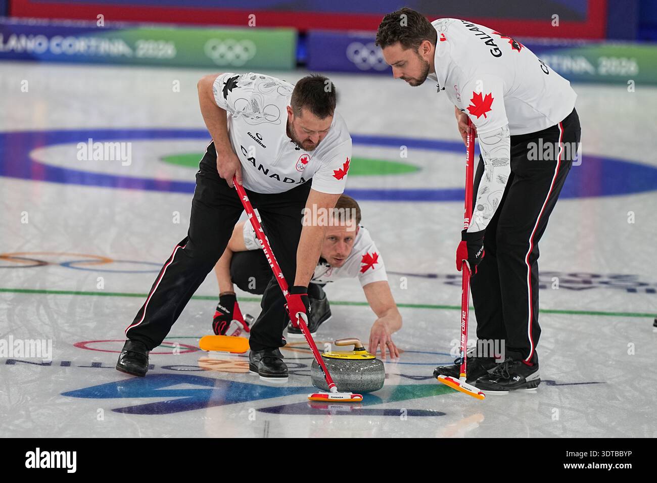 Canada's Ben Hebert, Marc Kennedy and Brett Gallant compete during a ...