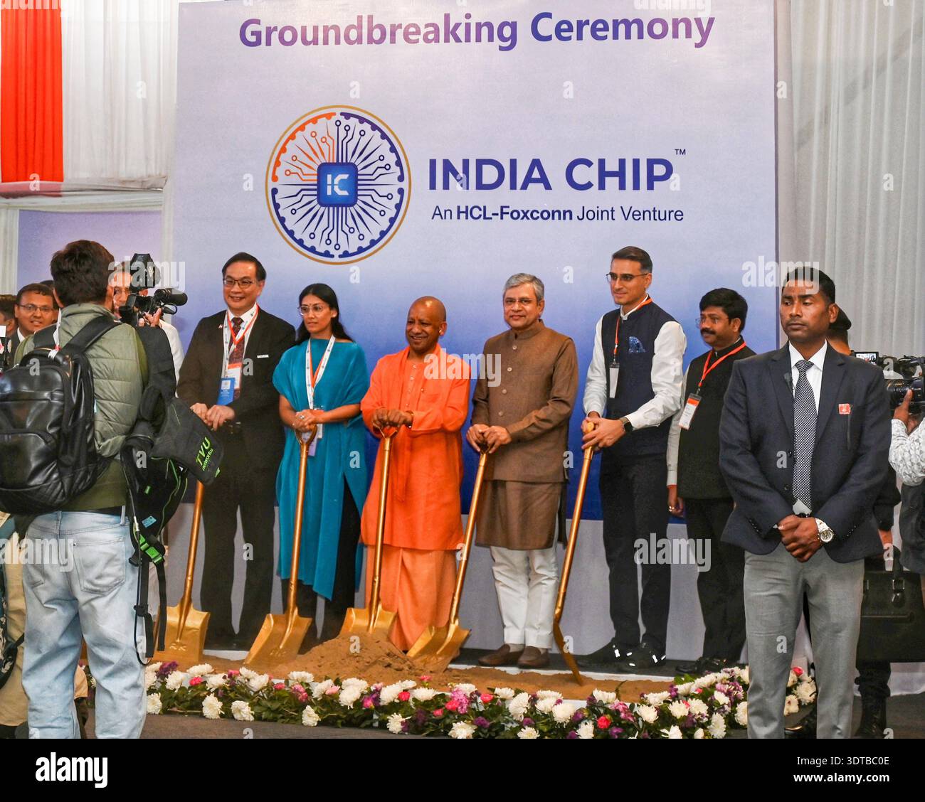 GREATER NOIDA, INDIA - FEBRUARY 21: Uttar Pradesh Chief Minister Yogi ...