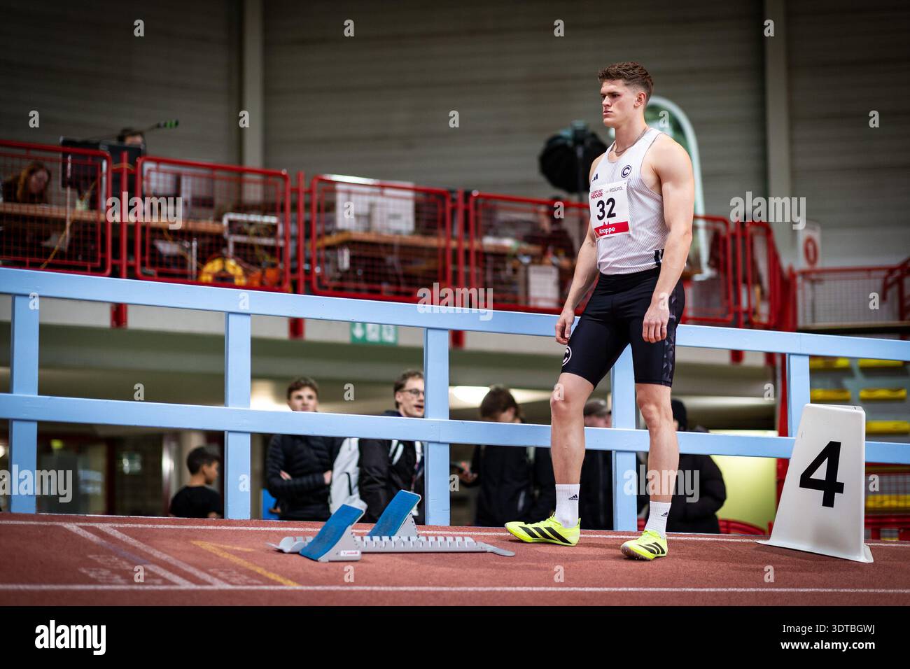 Lukas Krappe (GER/SCC Berlin) at the start of his 400m race among men ...