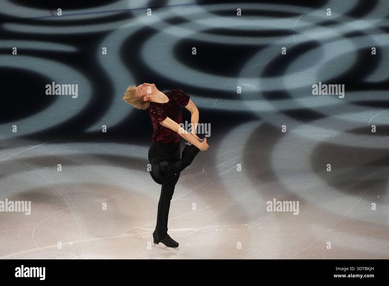 Daniel Grassl of Italy performs during the figure skating exhibition at ...