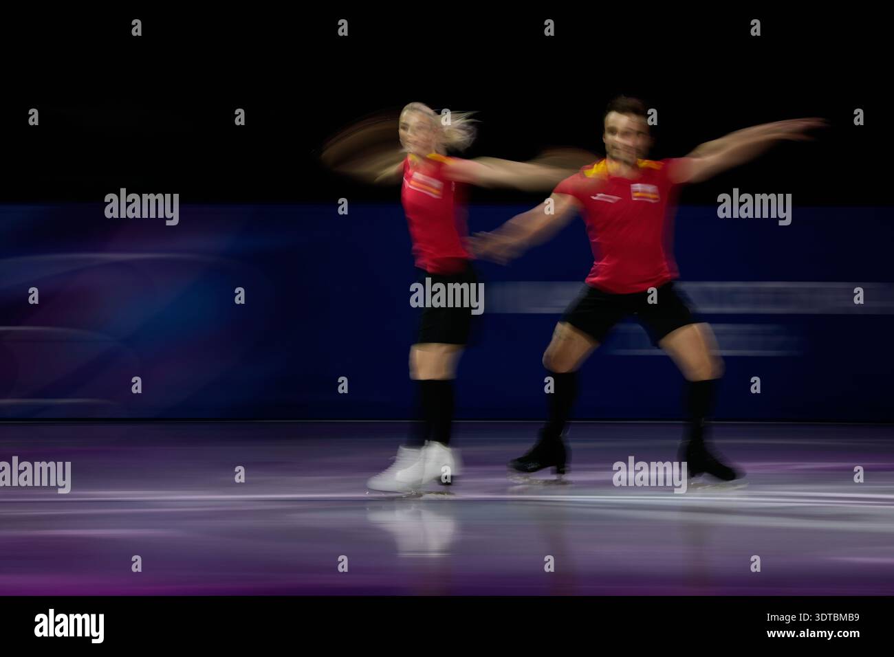 Olivia Smart and Tim Dieck of Spain perform during the figure skating ...