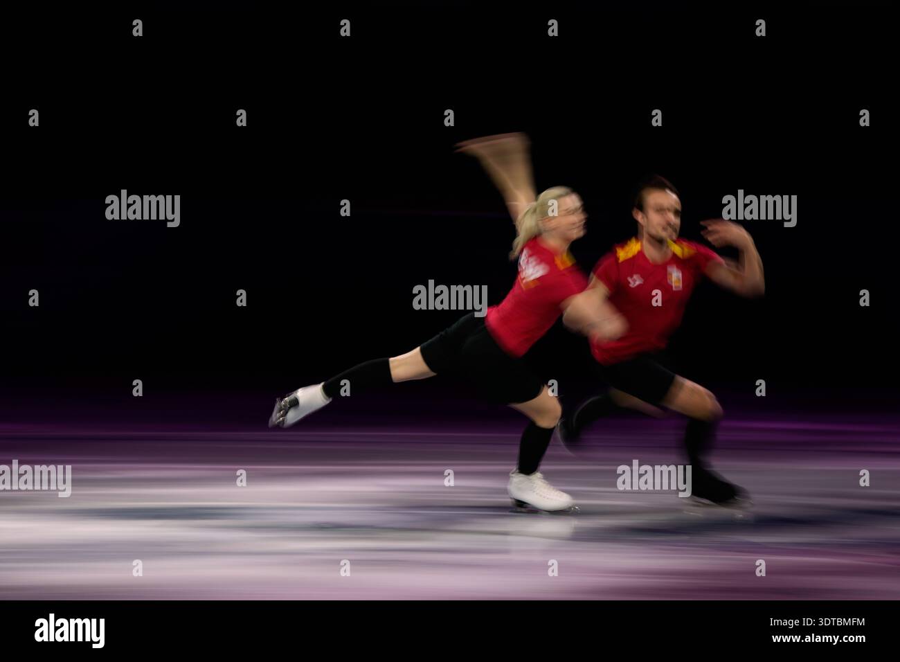 Olivia Smart and Tim Dieck of Spain perform during the figure skating ...