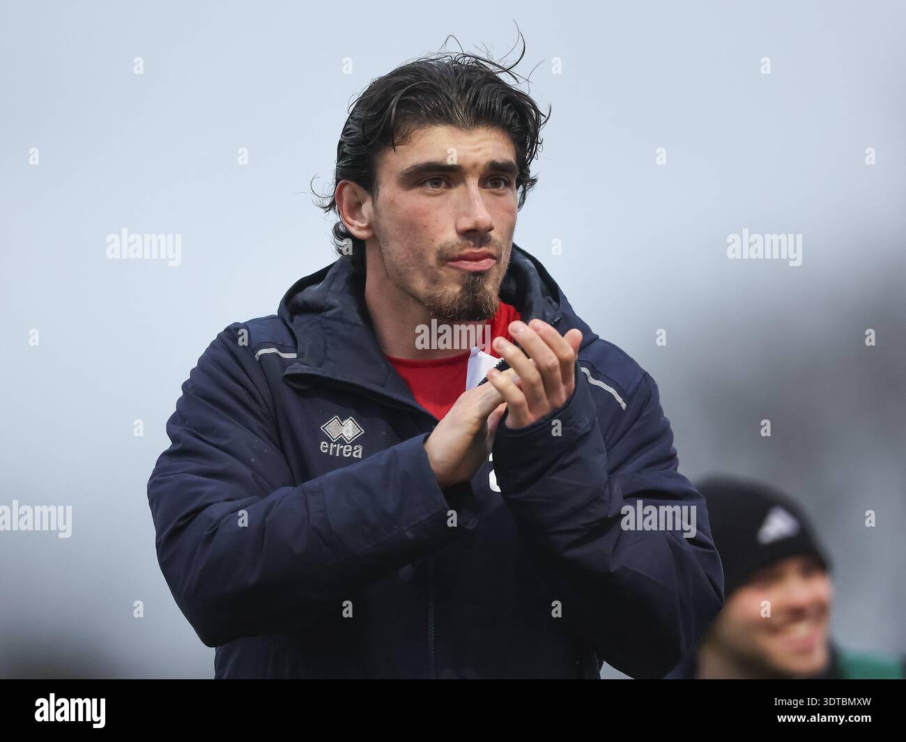 BRACKLEY, ENGLAND - FEBRUARY 21: Kian Harratt of Brackley Town claps ...