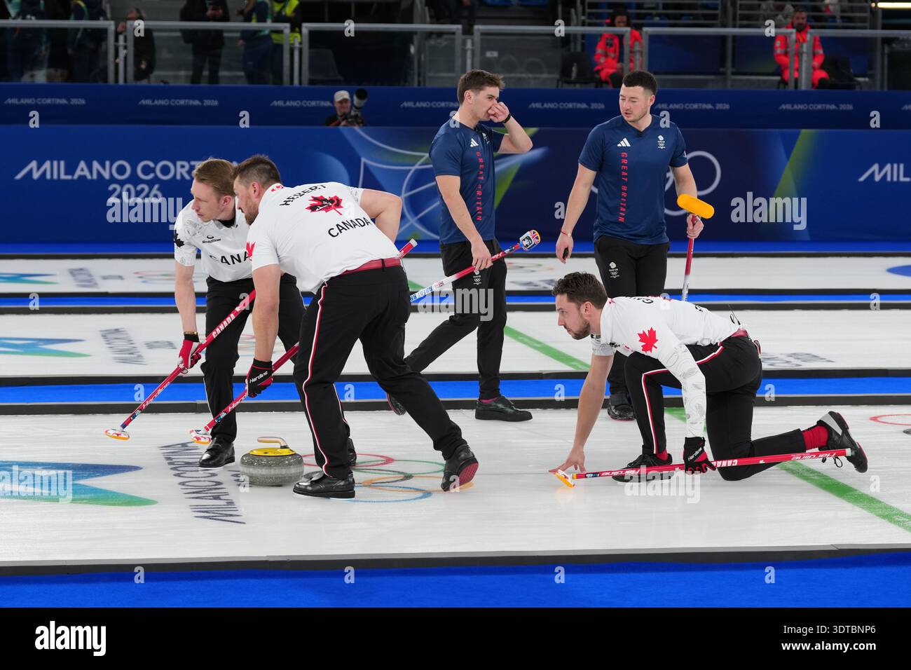 Canada's Marc Kennedy, Brett Gallant and Ben Hebert compete during a ...
