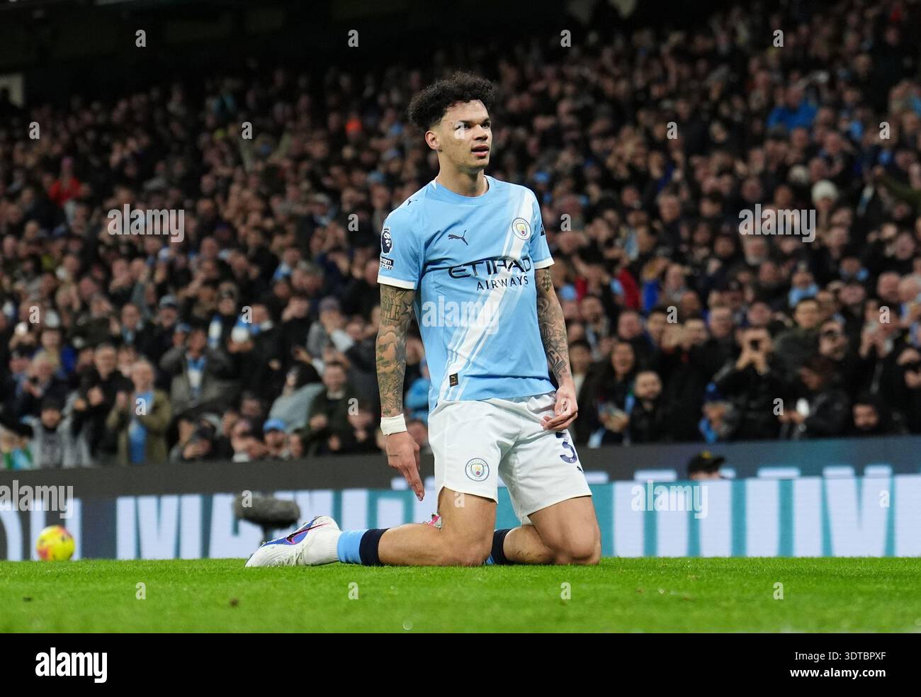 Manchester City's Nico O'Reilly celebrates scoring their side's first ...
